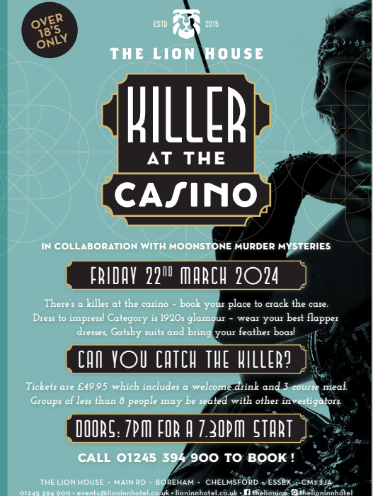 Events - The Lion House Chelmsford